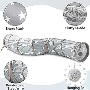 Kitty Cat Tunnel Rabbit Hideout Tunnels and Tubes Bunny Toys for Guinea Pig Ferret Accessories Hideway Hides Tunnel