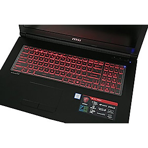 Keyboard Cover for MSI GE77HX GE77 GE76 GE75 Raider, Stealth GS76 GS75, Vector GP76 GP76HX, Leopard GP75 GL75 GL65, GF75 GE66 GT76 GS73 Series Gaming Laptop, MSI GE76 Keyboard Skin Protector - TPU