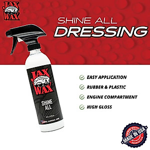 Jax Wax Shine All, Professional High Gloss, Water Based Dressing and Protectant for Engines, Tires, Vinyl and Plastics - 16 Ounce
