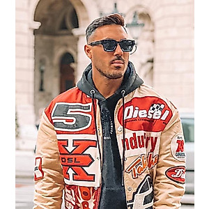 EYLRIM Thick Square Frame Sunglasses for Women Men Fashion Chunky Rectangle Sun Glasses Black Shades(01 Black/Grey)