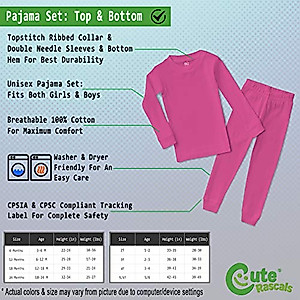 Custom Boy & Girl Cotton Toddler Pajamas Jellyfish Funny Face Ocean Sea Life Baby Sleepwear Pajama Set Snug Fit Hot Pink Personalized Text Here 4T