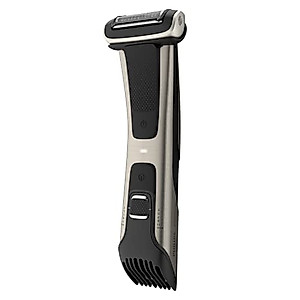 Philips Norelco Bodygroom Series 7000 Showerproof Body Trimmer & Shaver with Case and Replacement Head, BG7040/42