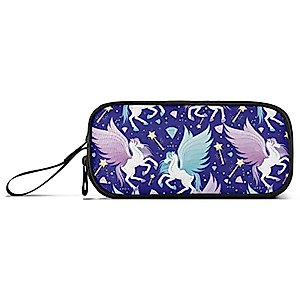 Kigai Large Pencil Case Cute Flying Pegasus Organizer Pencil Bag for Boys Girls School Office Stationery Box with Zipper