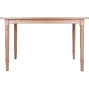 Pemberly Row 47" Transitional Solid Wood Dining Table in Natural