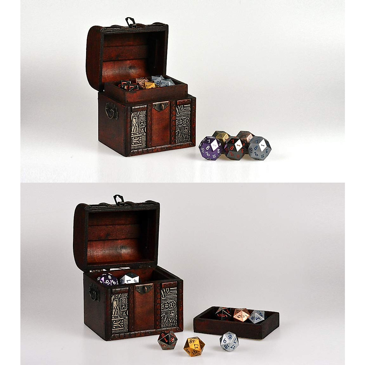 KakapopoTCG Elven Chest (Harmony) Lockable Wood Deck and Counter Box Trading Cards MTG Magic FaB TCG YGO PTCG EDH Commander Box Dice Box DnD Spell Card Box