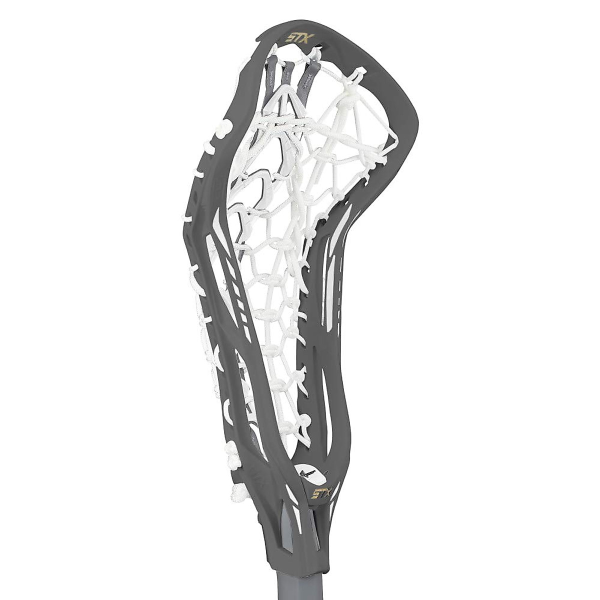 STX Lacrosse Crux 600 Women's Head with Launch II Pocket, Graphite/White