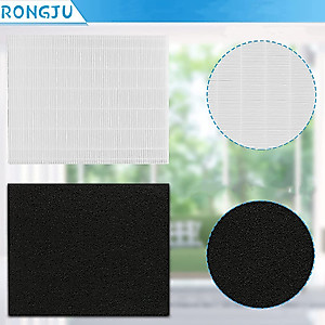 RONGJU C545 Replacement Filter 2 Filters + 8 Activated Carbon Pre Filters Compatible with Winix C545, Compare to Part S Filter 1712-0096-00