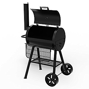 Dyna-Glo Signature Series DGSS443CB-D Heavy-Duty Compact Barrel Charcoal Grill, Black powder coat