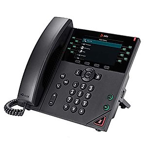 Poly - VVX 450 Business IP Phone (Polycom) - 12-Line, Color IP Desk Phone with Handset - POE - 4.3" Color LCD Display