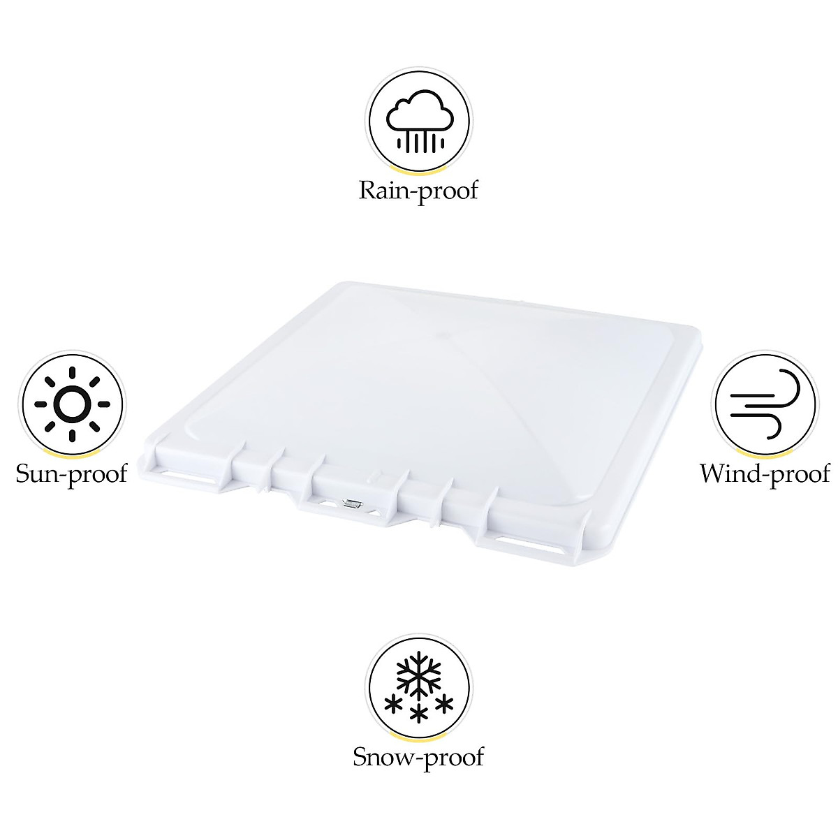 Oungy Rv Vent Covers for Roof RV Roof Vent Covers Compatible with 14 x 14 Inch Replacement Roof Vent Cover for Trailer Camper Motorhome, White