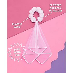 xo, Fetti Bachelorette Party Veil - Boho Flower Crown | Bridal Shower Veil | Bride to Be Gift, Bachelorette Favor + Engagement Decoration