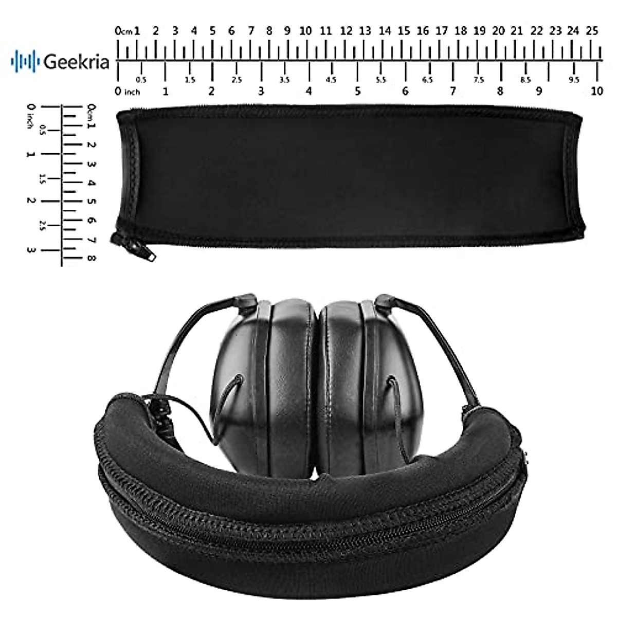 Geekria Headband Cover Compatible with V-Moda Crossfade LP, Crossfade M-100, Crossfade Wireless Headphone/Headband Protector/Headband Cover Cushion Pad Repair Part, Easy DIY Installation.