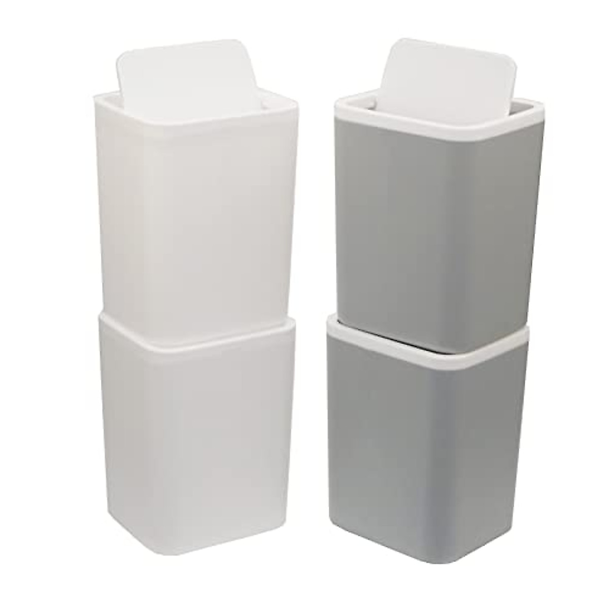 Besli Set of 4 Countertop Trash Can Mini Desktop Wastebasket