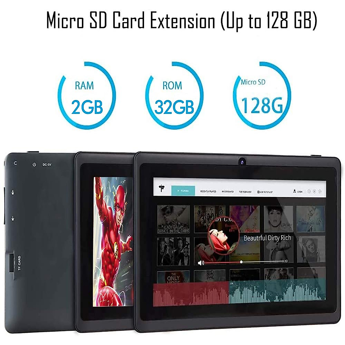 Android 11.0 Tablet, 7 Inch Tablet HD Display, 2GB RAM 32GB ROM, 1.6GHz Quad Core Processor, Designed for Portable Entertainment (2022 Latest Model)