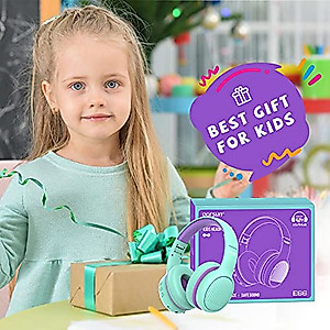 gorsun Premium Kids Headphones with 85/94dB Volume Limited, Wireless Headphones for Kids for School, Kids Bluetooth Headphones Over Ear with Built-in Microphone, Wired/Wireless, Adjustable (Green)