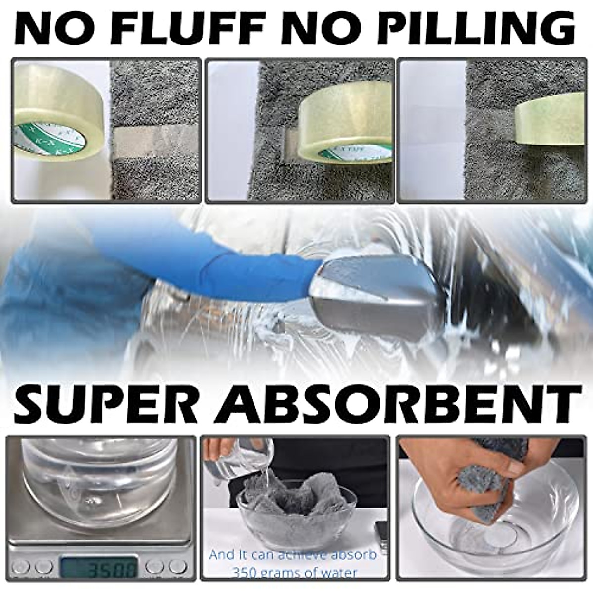 YLYDMY Microfiber Towels for Cars，Cars Drying Towel Professional Microfiber Cleaning Cloth for Cars Polishing Washing and Detailing (16x16 in. Pack of 6)