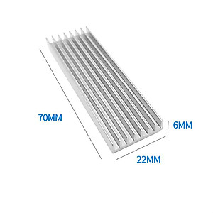 JMT M.2 Solid State Hard Disk Heat Sink Aluminum 6mm for NGFF NVME PCIE 2280 SSD Solid State Drive (15pcs-Silver)