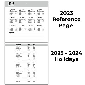 CRANBURY Large Print Wall Calendar 2023 - (Seasons, 12x23" Open), Colorful Designs, Big Numbers, Big Grid Calendar 2023, Low Vision Calendar, Non-Glossy Paper, Includes Stickers