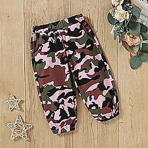 Toddler Baby Girl Winter Outfits Blessed Printed Hooded Top + Camouflage Pants 2pcs Clothes Set Tracksuit