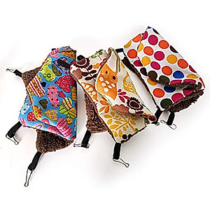 Oncpcare Pet Cage Hammock, Bunkbed Sugar Glider Hammock, Guinea Pig Cage Accessories Bedding Cozy Small Animals Bed for Chinchilla Parrot Sugar Glider Ferrets Squirrel Hamster Rat Playing Sleeping