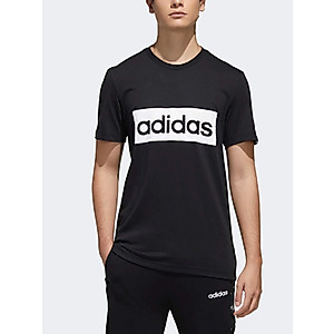 adidas Men's Puffed Box T-Shirt Black/White Small