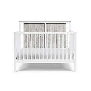 Suite Bebe Connelly 4 in 1 Convertible Crib in White with Rockport Gray Wood