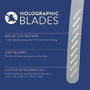 Bug Repellent Fly Deterrent Fan,Bug Repellent for Tables Indoor Outdoor Meal, Portable Table Bug Repellent Keep Flies Away from Your Food Black（1 Pack）