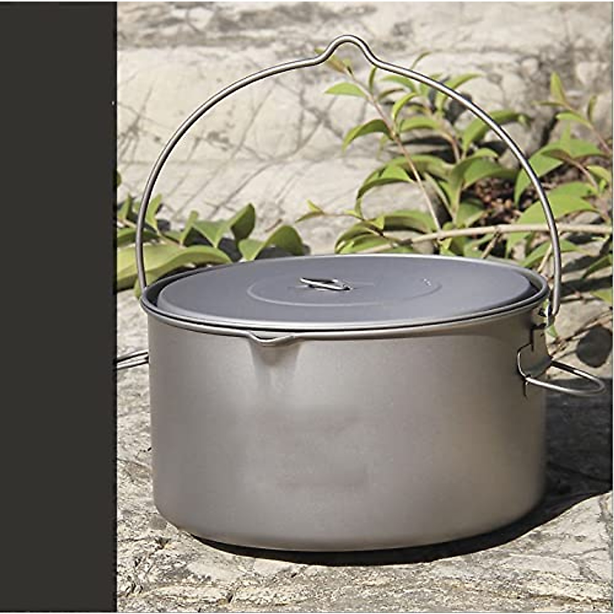 JAHH Outdoor Camping Pot Lightweight Equipment,Outdoor Ultralight Camping Pot Mug 2000ml