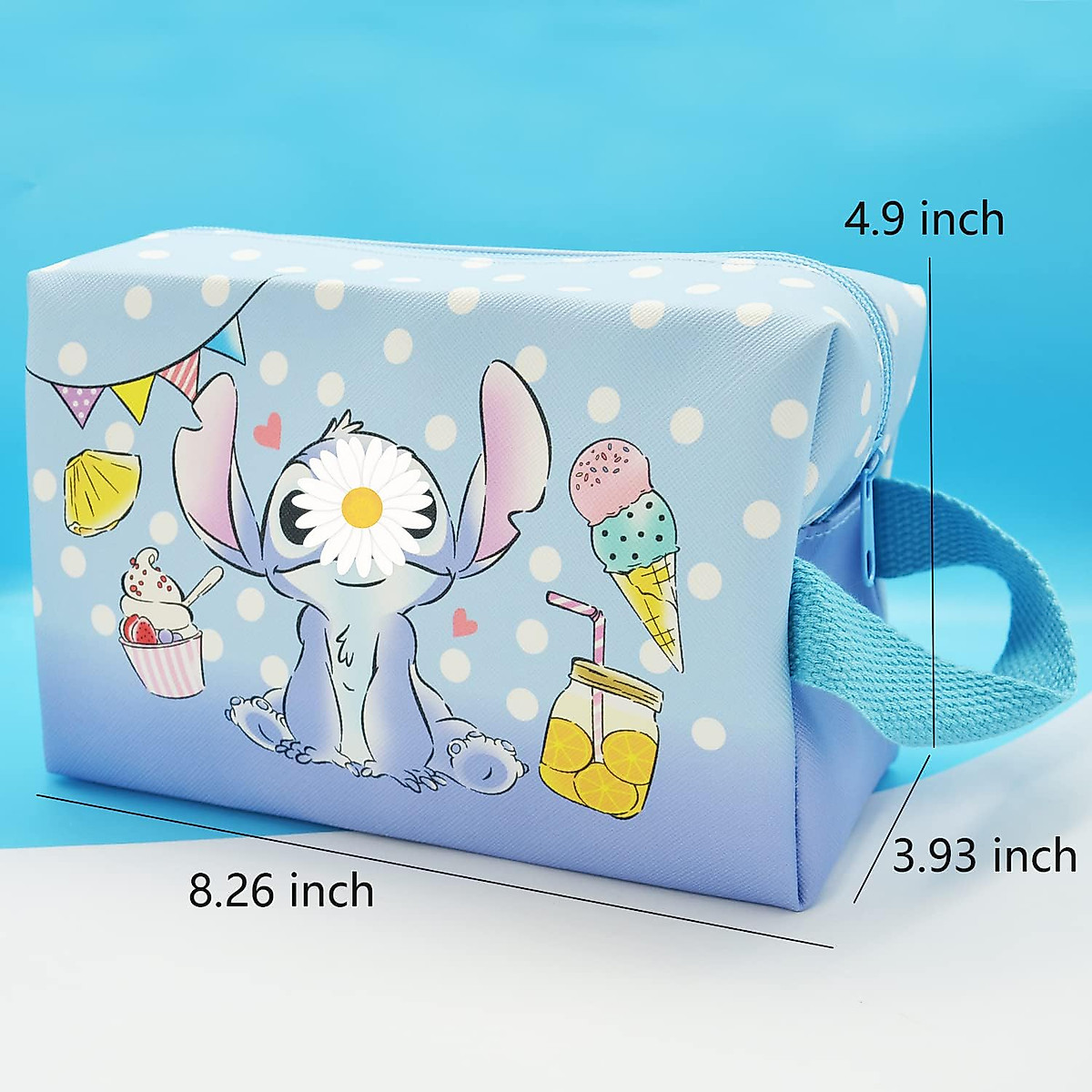 Rondlaho Kawaii Travel Cosmetic Bag with Hair Band