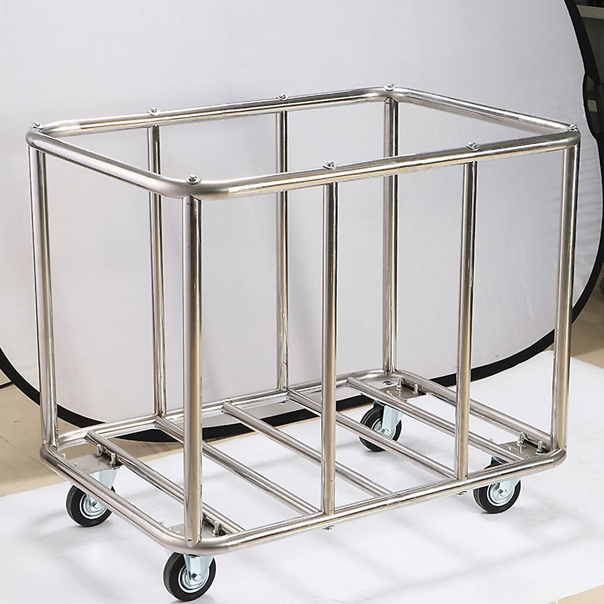 XIJIXILI Industrial Laundry Cart with Wheels 330lb Commercial 12 Bushel Laundry Hamper Sorters Large Waterproof Laundry Basket Heavy Duty For Home Laundry Organizer and Storage