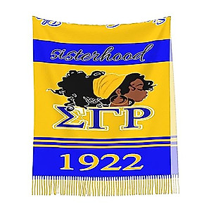 Beyli Sigma Gamma Rho Scarf Winter Warm Long Scarf Sister Gift Soft Tassel Scarf 77.6" * 28.3" Tassel 4"