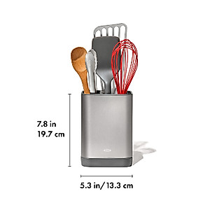 OXO Good Grips Adjustable Stainless Steel Organizer, Small Utensil Holder
