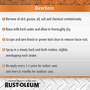 Rust-Oleum 224284 Stops Rust Inhibitor 10.25-Ounce Spray, 10.25 Ounce (Pack of 1), Clear