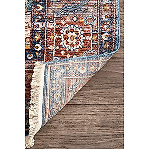 nuLOOM Jullian Vintage Floral Area Rug, 3' x 5', Rust