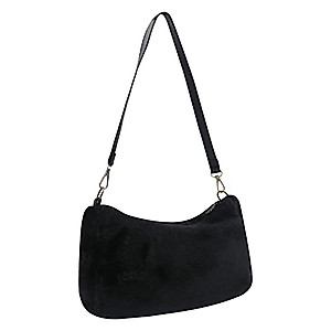 Women Girls Fluffy Shoulder Bag Y2K Tote Handbag Crossbody Clutch Purse Satchel Travel Bag