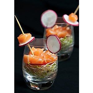 NEW NatureCore Bamboo Wooden Toothpicks - 1000 PCS, Sturdy Safe Round Clear Storage, 2 Packs of 500 Toothpicks, Party Catering Appetizer Fruit Cocktail Dessert Barbecue Art Craft Teeth Cleaning