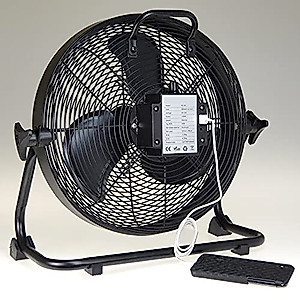 HydroMist 12" Cool n Go Cordless Rechargeable Outdoor Fan, Ultra-portable and Rechargeable Battery-Powered Fan, USB Charging Port, Outdoor-Rated, Black