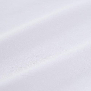 TILLYOU Crib Bed Skirt White Pleated for Baby Boys Girls, 100% Natural Soft Dust Ruffle, Standard Nursery Bedding Toddler Bedskirt Solid, 14" Drop