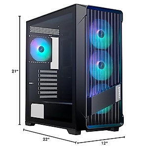 Raidmax X603 ATX Desktop Computer Gaming PC Case Mid Tower PC Case pre-Install x 4 addressable RGB ARGB Fans ATX USB 3.0 Tempered Glass PC Case (Black)