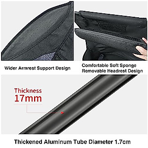 WTVIDAS Folding Camping Chair, High-Back Ultralight Aluminum Camp Chair with Removable Pillow,Oversize Backpacking Chair for Festivals Fishing Picnic and Hiking,Breathable Outdoor Camp Chair