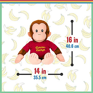 KIDS PREFERRED Curious George Monkey Plush - Classic George 16" Stuffed Animal (91721)