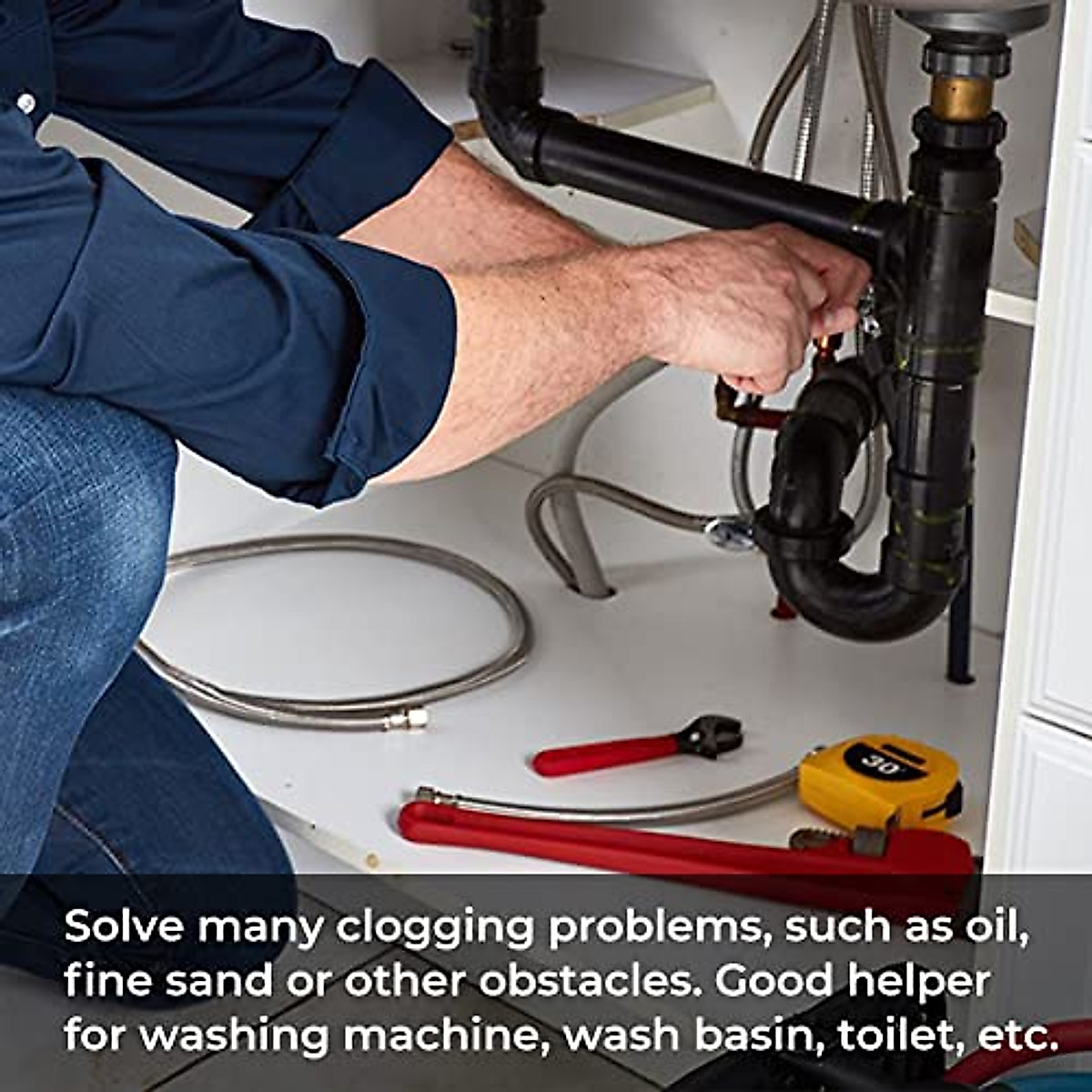 Alpha Rider Sewer Jet Nozzle, Stainless Steel Pressure Washer Sewer Jetter Nozzle Head, 1/4" Quick Connector, 5000 PSI Drain Jet Hose Nozzle