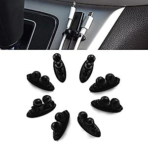 8 Pcs Cable Clips, Cord Organizer Cable Management, Data Manager Cable Clip, Cord Holder for Desk, Ideal Cable Cords Management, Cord Holder for Car / Home and Office