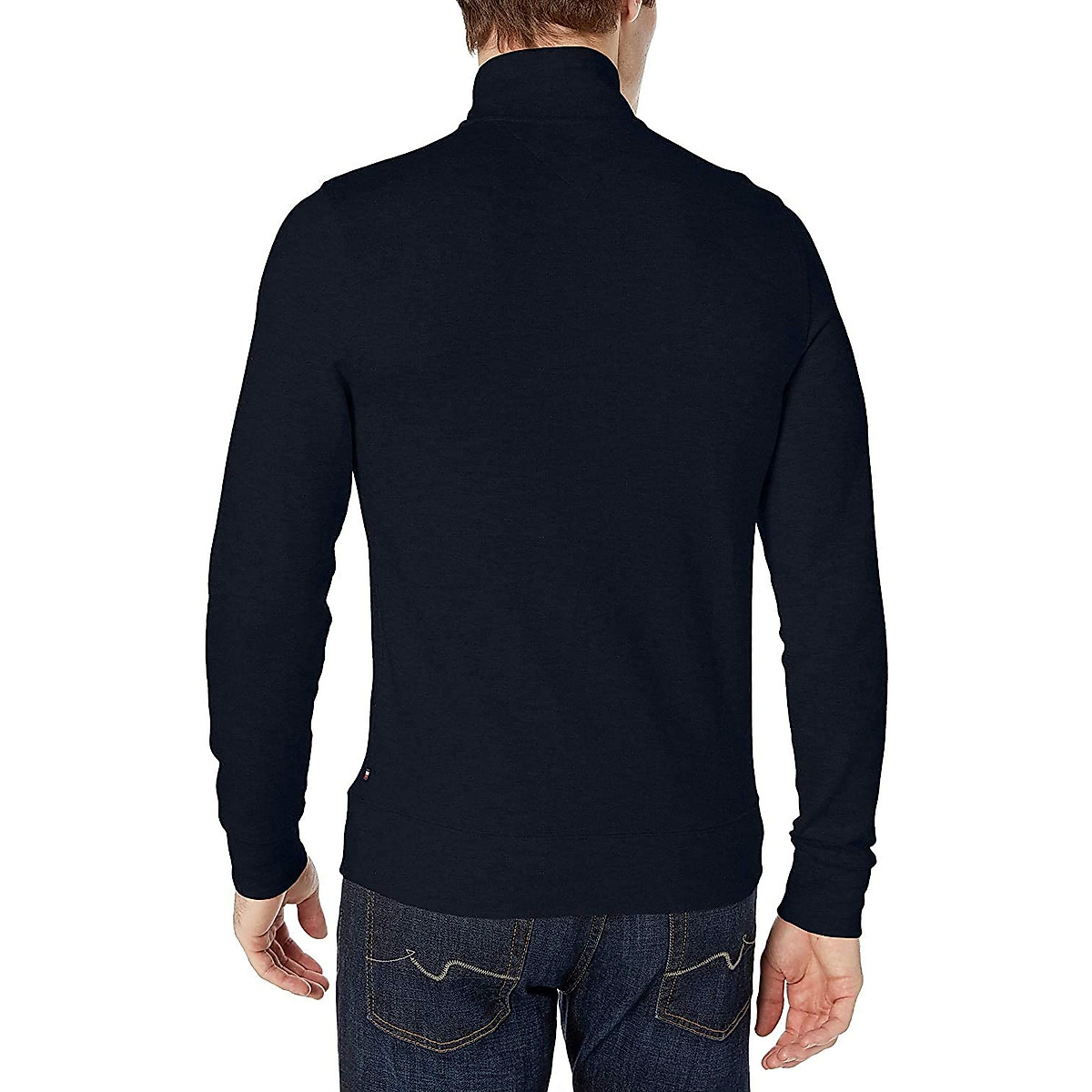 Tommy Hilfiger mens Bill Qz Mock Sweatshirt, Tommy Captain, Medium US