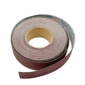 320 Grit Continuous Sandpaper Roll 1" x 26 Feet Emery Cloth Aluminium Oxide Abrasive Sandpaper Roll Drum Sander Sandpaper Rolls for Wood Furniture Finishing Metal Sanding Automotive Polishing