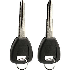 KeylessOption Replacement Chip Transponder Blank Car Ignition Key Blade for Honda Acura HD106PT (Pack of 2)