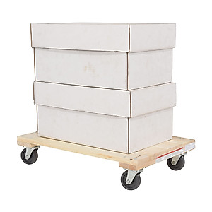 Vestil HDOS-1624-9-E Hardwood Dolly with Solid Deck Econ, 900 lb. Capacity, 16" x 24", Tan