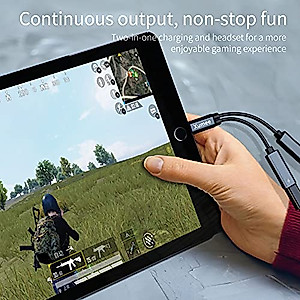 Xumee USB C Splitter, Dual USB C Headphones and Charger Adapter, 2-in-1 Hi-Res Audio and Fast Charging Dongle Cable Compatible with Galaxy S23 S22 S21 Ultra 5G S20 S20+ Plus Note 20 (Black)