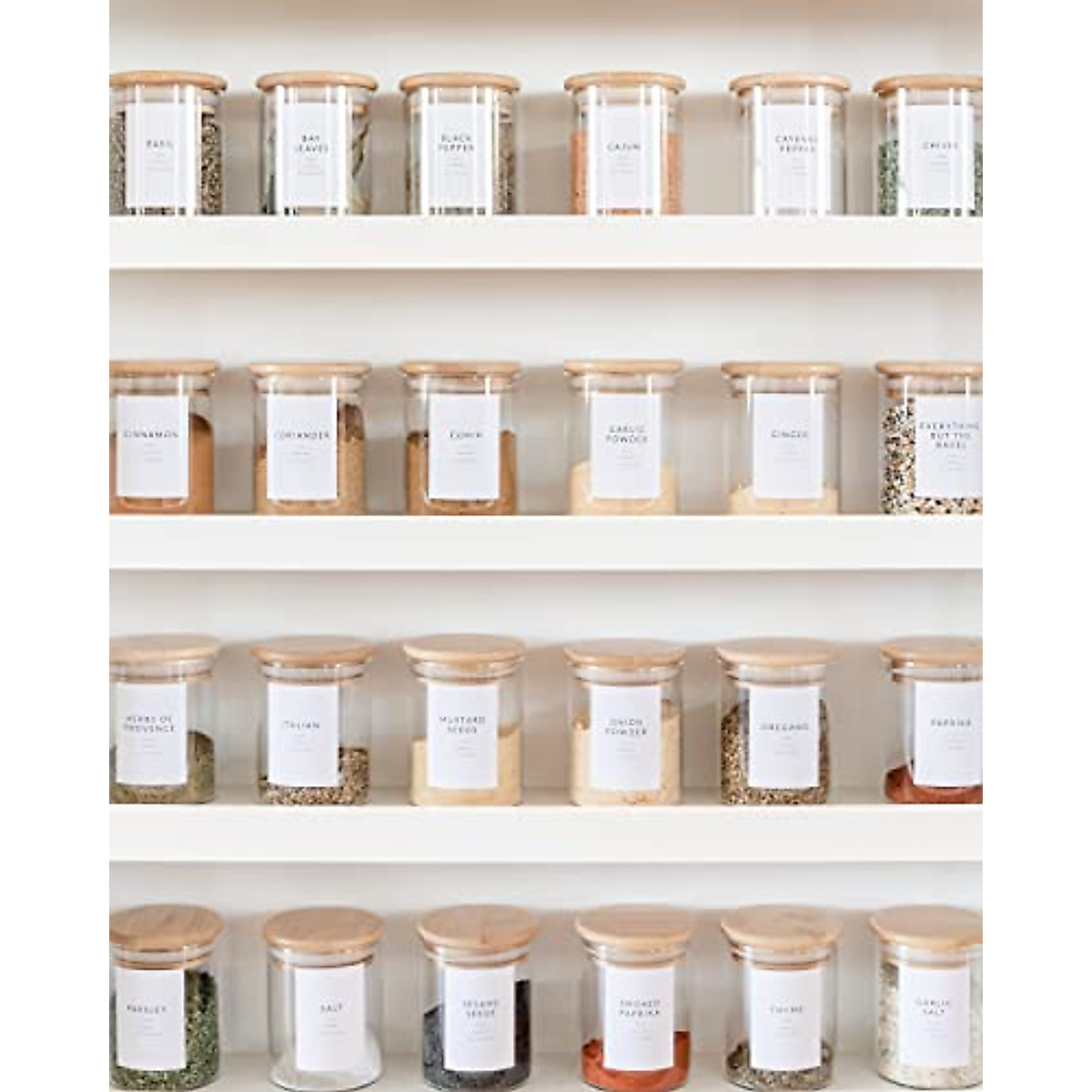 SAVVY & SORTED Minimalist Spice Labels for Spice Jars | 146 Spice Jar Labels Stickers for Containers | Spice Labels Stickers Preprinted | Spice Organizing Labels Herb Seasoning Kitchen Pantry Labels
