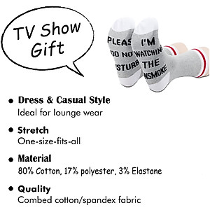 TSOTMO 2 Pairs TV Show Socks The TV Series Gifts Please Do Not Disturb I’M Watching TV Show Socks